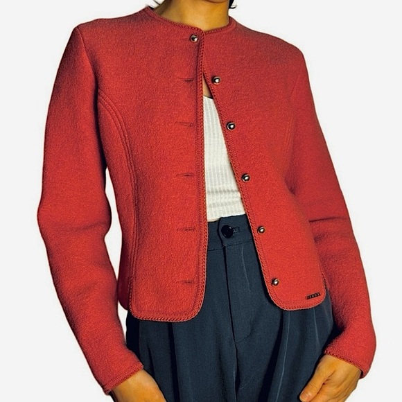 geiger | Jackets & Coats | Geiger Tyrol Vintage Wool Jacket Sz 4 Red ...